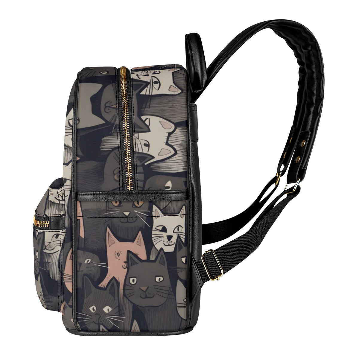 Shop Cat Print Casual PU Backpack – Luggage Factory