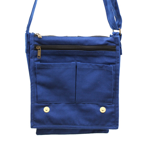 Shop LFO - Cotton Canvas Messenger Bag - Navy – Luggage Factory