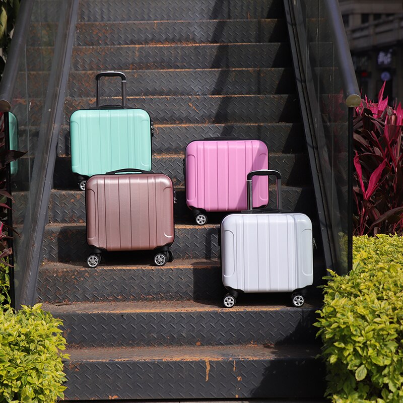 XZAN 17 Inch Small Suitcase on Wheels Ladies 14 inch Mini Cabin