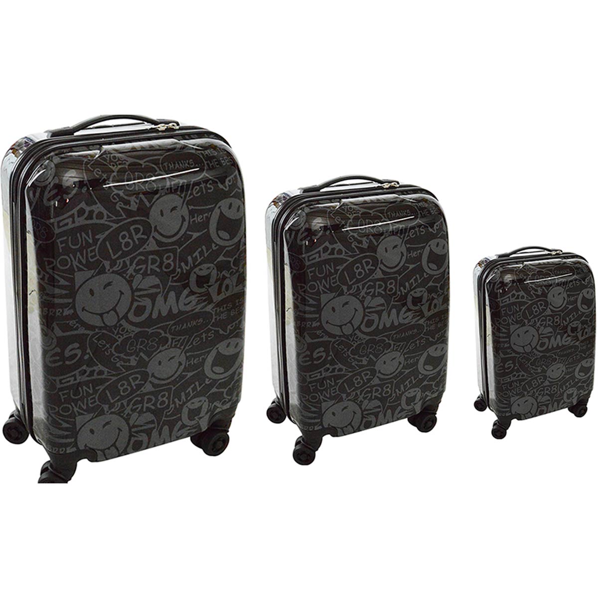 Shop Atm Luggage Smiley World Stealth 3Pc Set – Luggage Factory