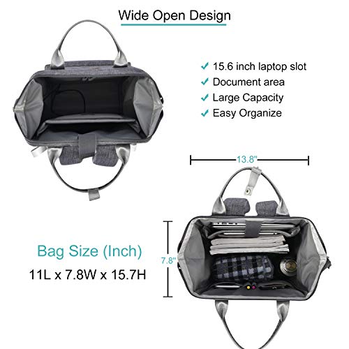 BRINCH Laptop Backpack 15.6 Inch Wide Open Computer Backpack Laptop Bag ...