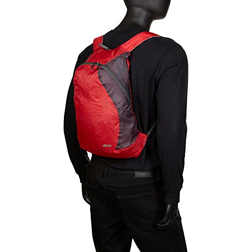 eBags Packable Super Light Backpack (Red/Charcoal)