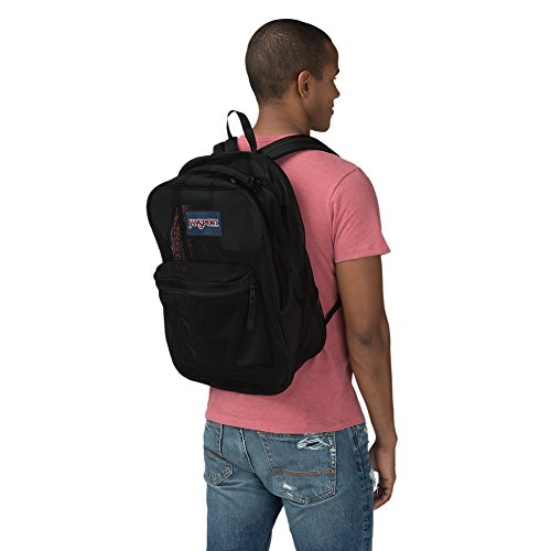 Shop Jansport Mesh Pack Backpack - Black – Luggage Factory