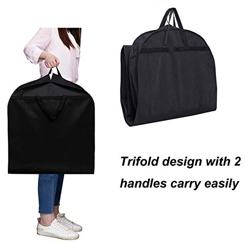 KIMBORA 60" Black Garment Bag Breathable Travel Storage with 2 Large ...