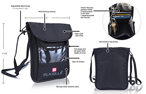 Shop Suvelle Rfid Blocking Travel Neck Pouch – Luggage Factory
