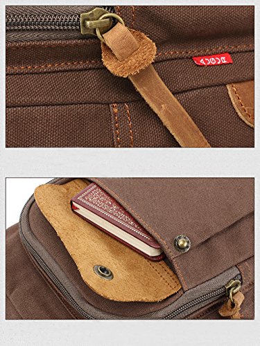 Shop AUGUR Leisure Canvas Genuine Leather Sma – Luggage Factory