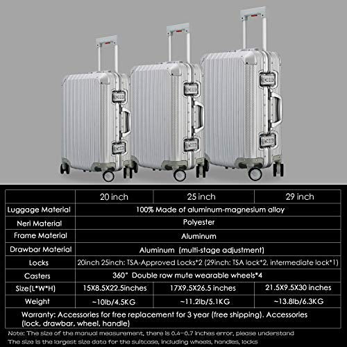 Shop All Aluminum Hard Shell Luggage Hardside – Luggage Factory