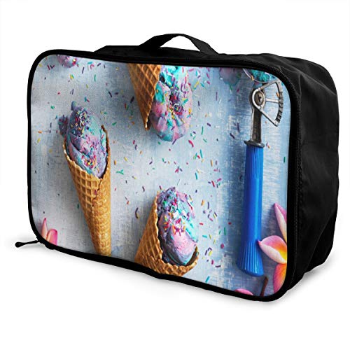 Travel Bags Unicorn Ice-Cream Portable Storage Special Trolley Handle ...