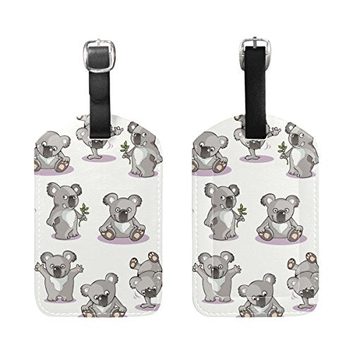 Shop Cute Grey Koala Travel Leather Luggage B – Luggage Factory