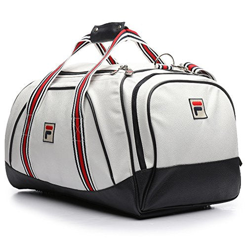 Shop Fila Unisex Striker Duffle Bag, White, N – Luggage Factory
