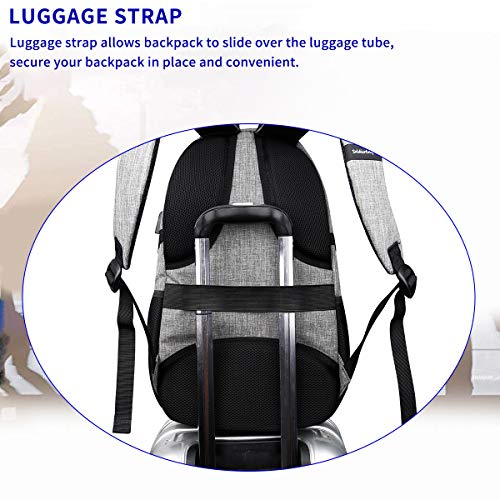 SHRRADOO Anti Theft Laptop Backpack Travel Backpacks Bookbag with usb ...