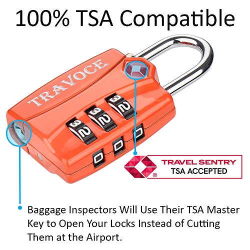 Shop Travoce TSA Compatible Luggage Locks, Or – Luggage Factory
