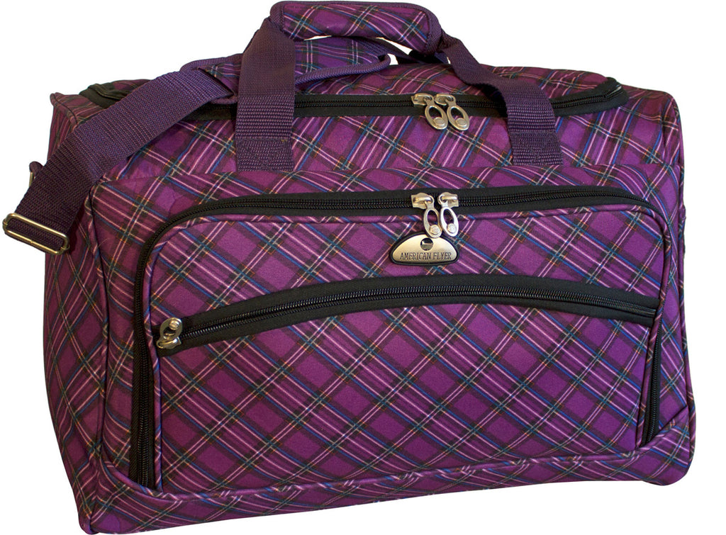Shop American Flyer Plaid 5 Piece Luggage Set – Luggage Factory