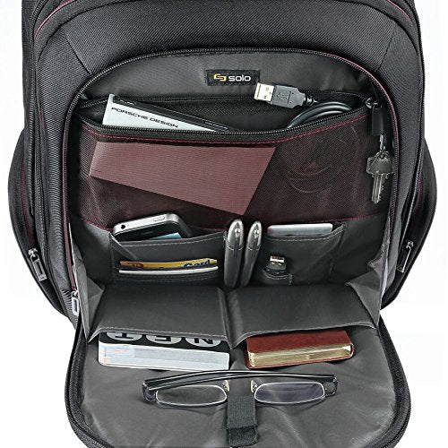Solo Executive 17.3 Inch Laptop Backpack, Black