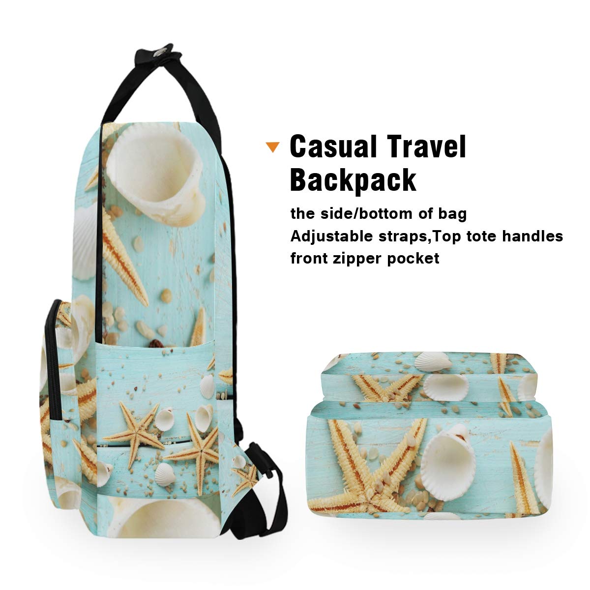 Shop Backpack Marine Starfish Seashells Lapto – Luggage Factory