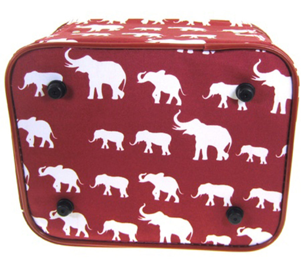 Elephant Print 2 Piece Train Case Cosmetic Set Travel Toiletry Luggage ...