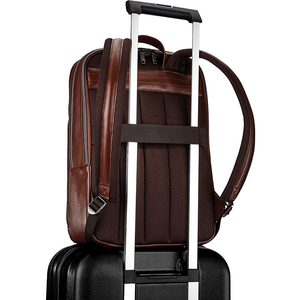 Shop Samsonite Leather Slim Laptop Backpack ( – Luggage Factory