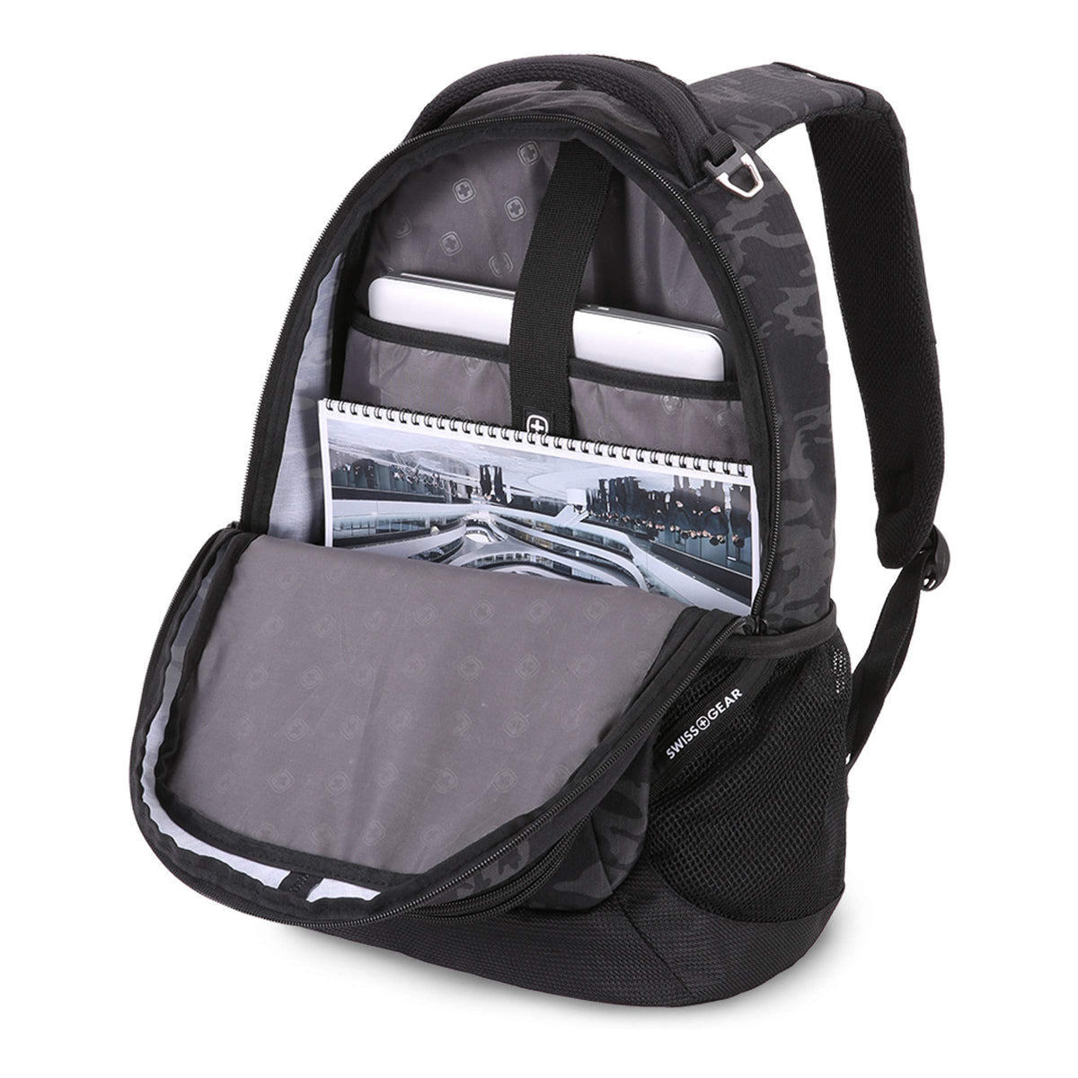 Shop SwissGear Cecil Backpack, Black Cod/Camo – Luggage Factory