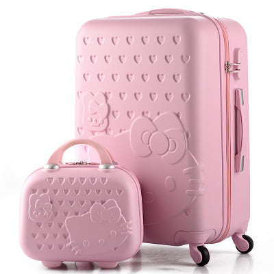 Shop 14+24 Inch Pink Women Cartoon Hello Kitt – Luggage Factory