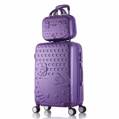 Shop 14+24 Inch Pink Women Cartoon Hello Kitt – Luggage Factory