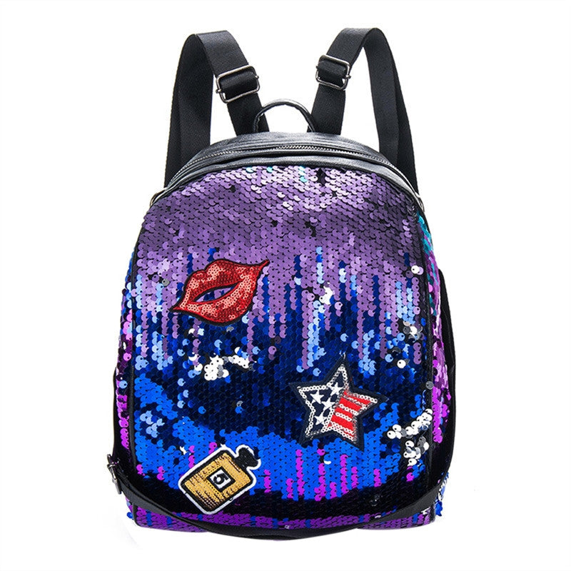 Shop Bling Sequins Paillette Backpack Purse C – Luggage Factory