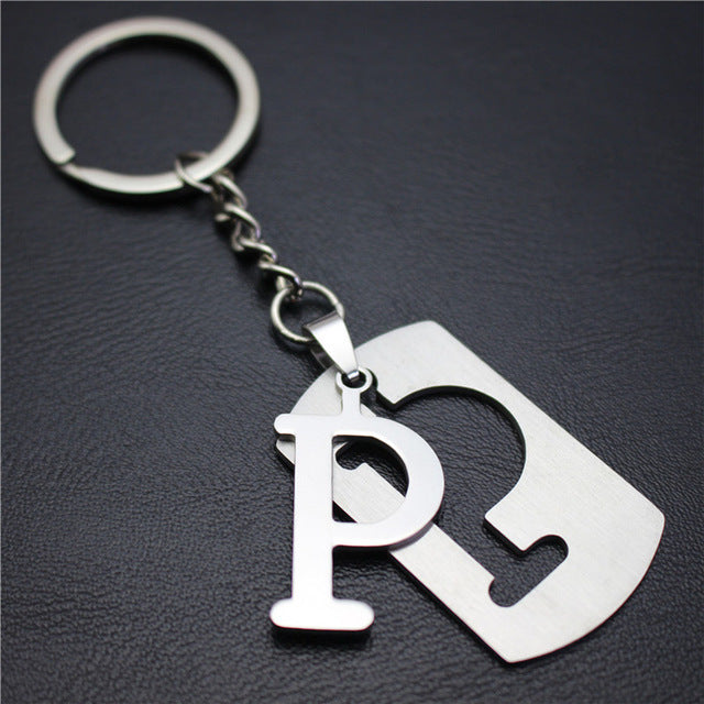Shop Stainless Steel Alphabet Key Chain Ring – Luggage Factory