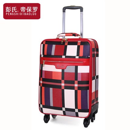 Shop Plaid Trolley Luggage Female Male Univer – Luggage Factory